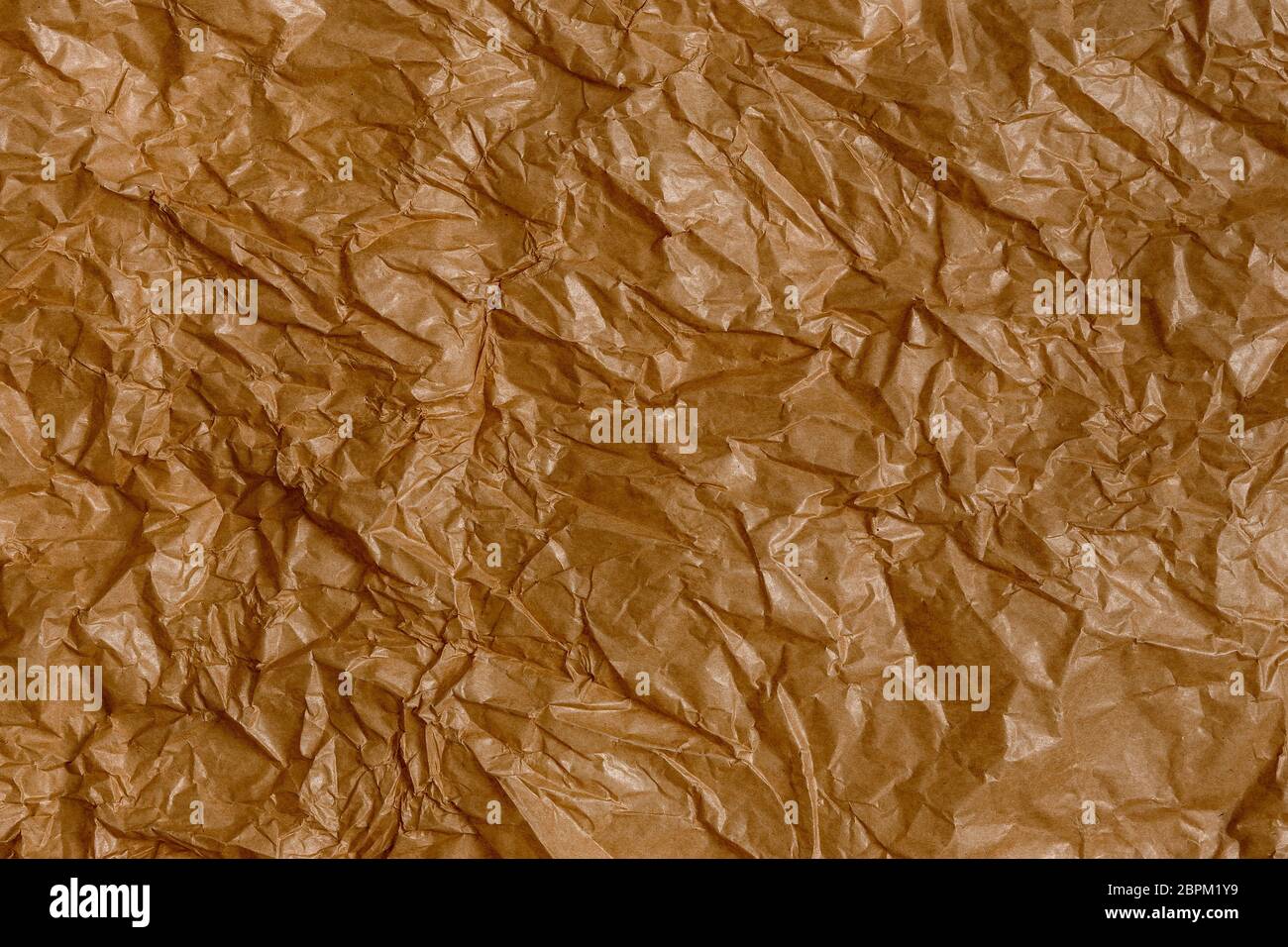 Crumpled wrapping paper, brown texture Stock Photo - Alamy