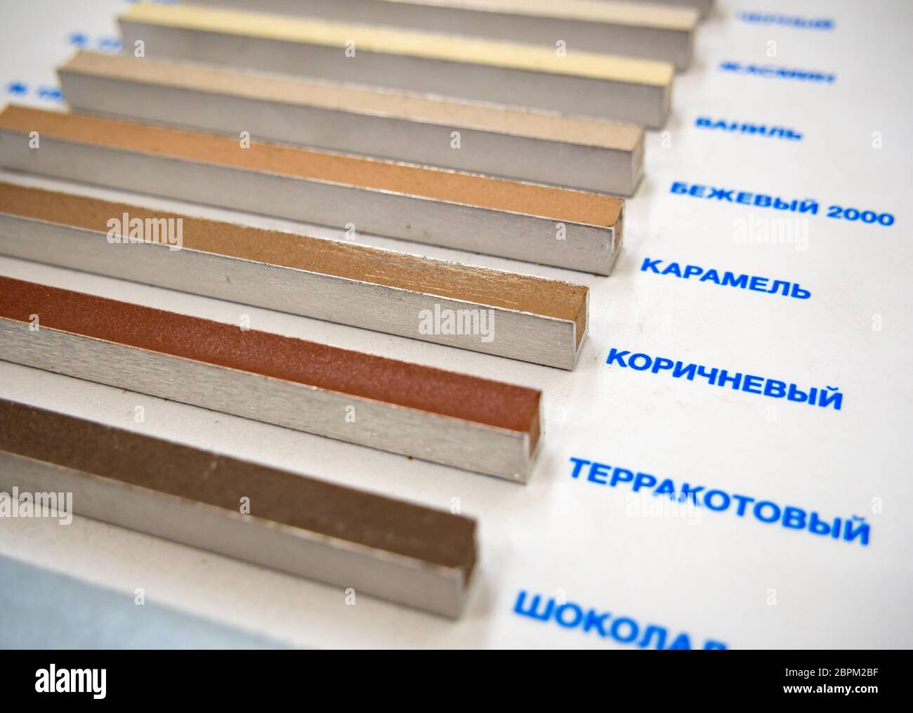 Grout samples for tiles in different colors Stock Photo - Alamy