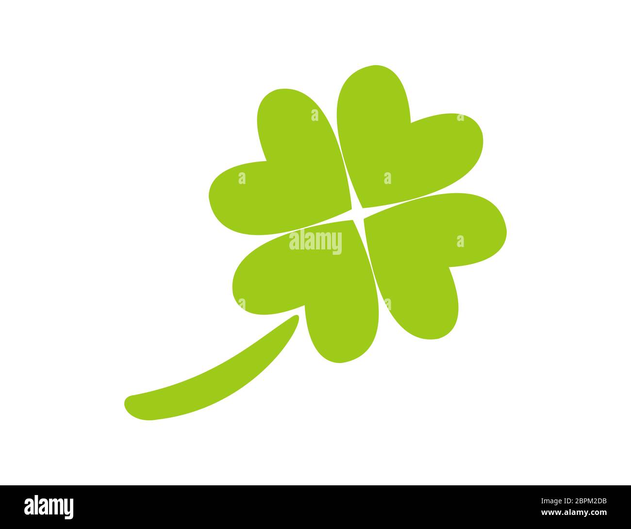 Good Luck - Green clover icon symbol Stock Photo - Alamy