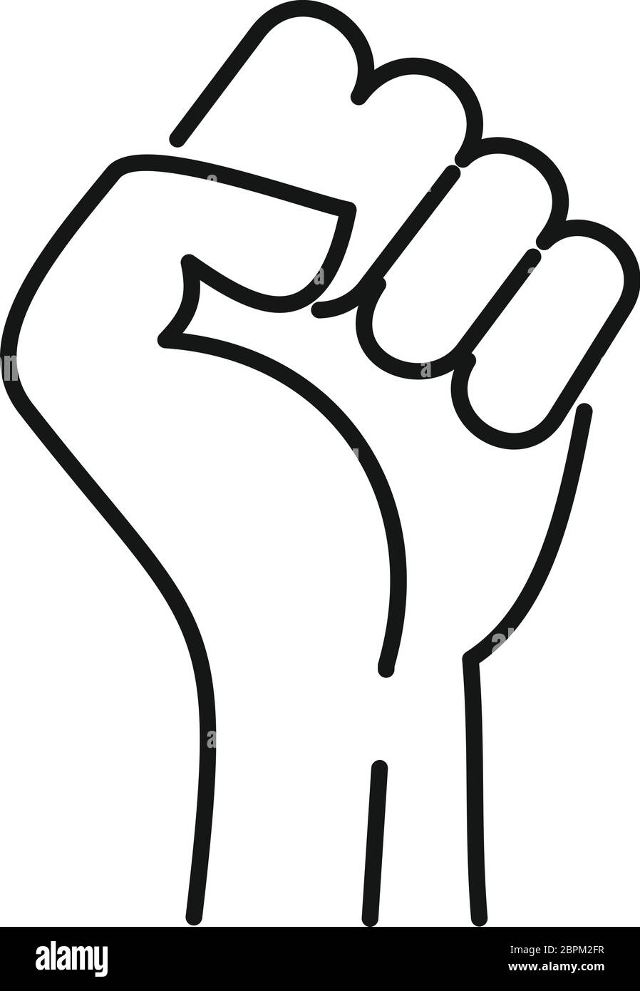 Fist icon. Outline fist vector icon for web design isolated on white ...