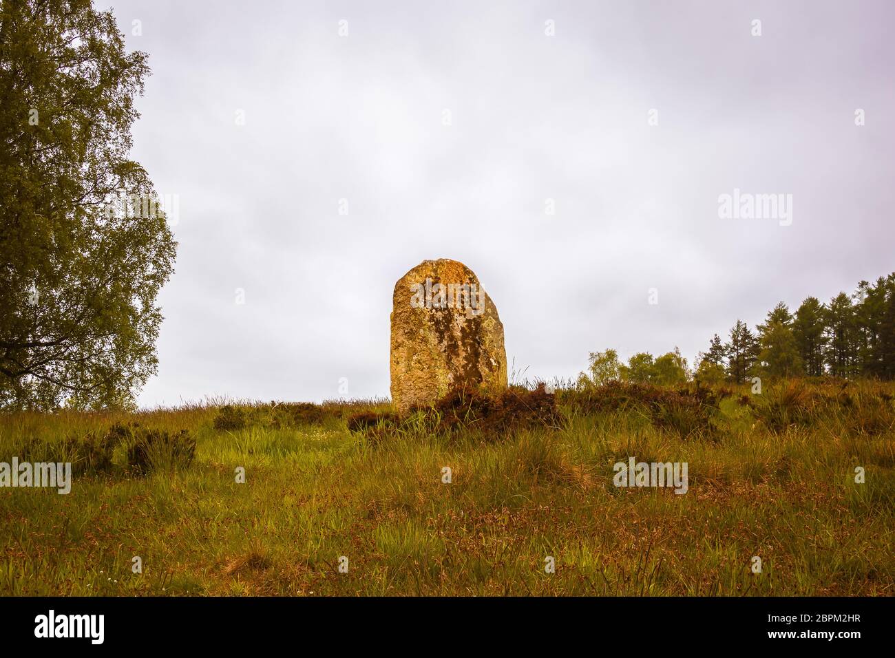 large upright stone in a prehistoric cemetery from the Bronze Age ...