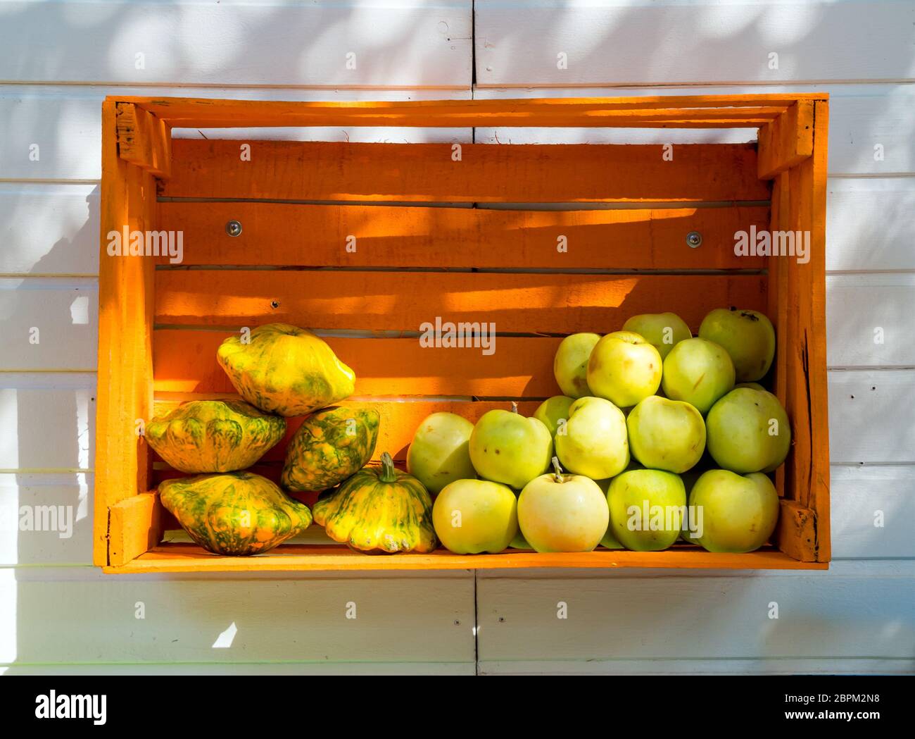 Shelf made from old rack wooden box Stock Photo - Alamy