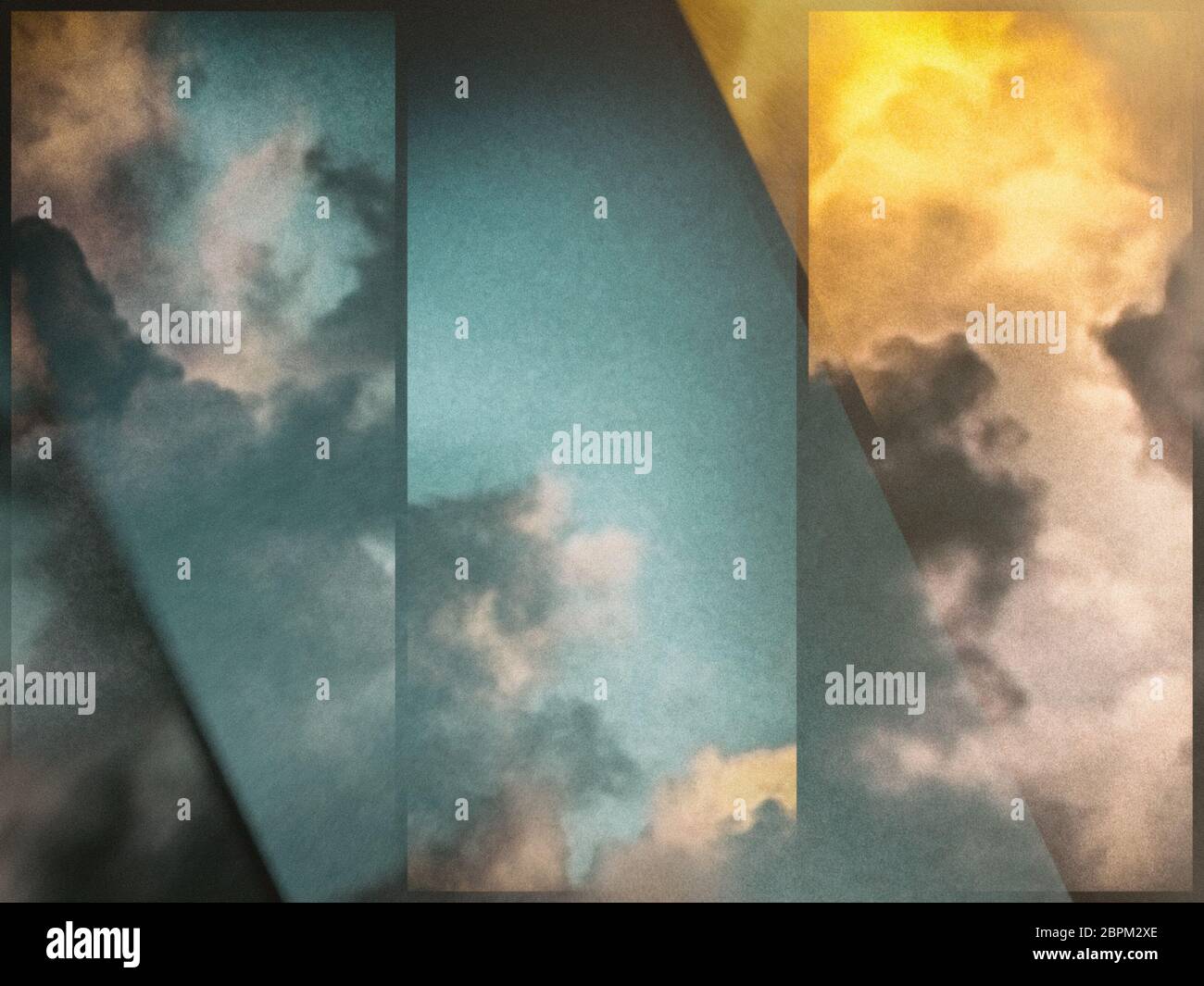 Colorful clouds with overlapping rectangular layers Stock Photo - Alamy