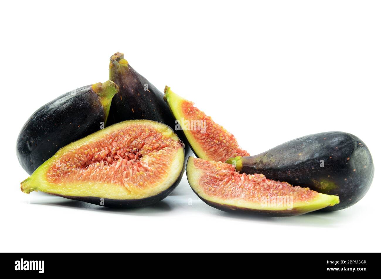 Ripe fig fruits on the white background Stock Photo - Alamy