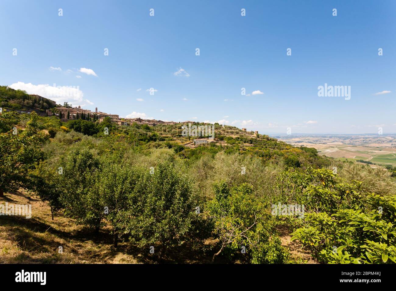 Montalcino view, tuscany, Italy. Famous italian medieval town. Rural ...