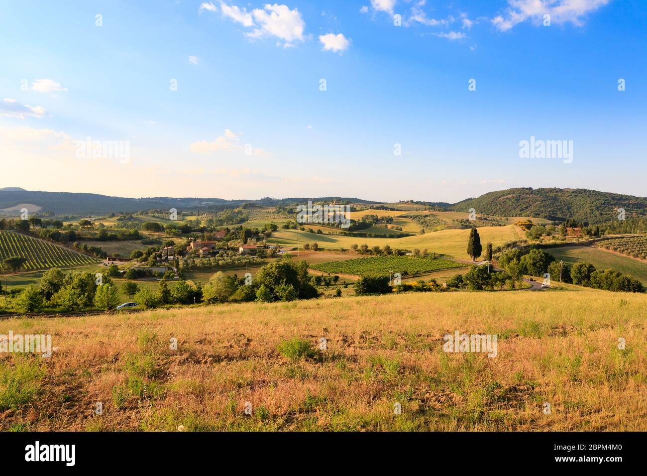 Tuscany hills landscape, Italy. Rural italian panorama Stock Photo - Alamy