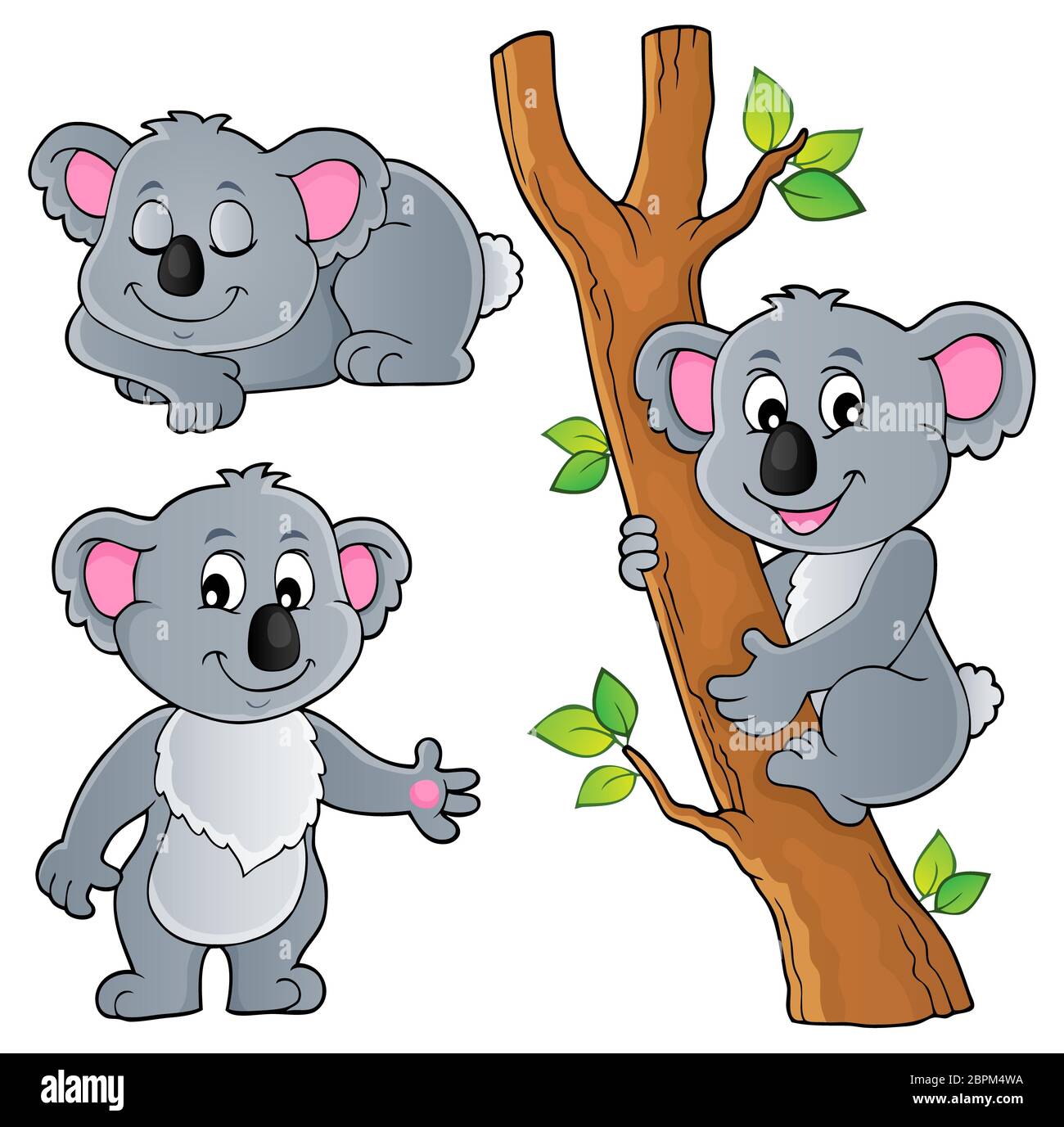 Koala theme collection 1 - picture illustration Stock Photo - Alamy