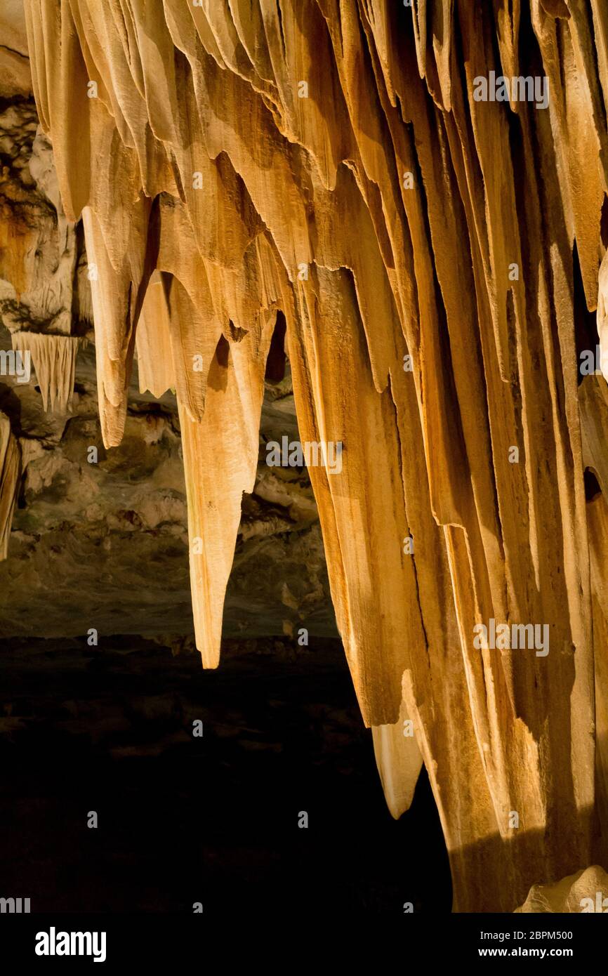 Inside view of Cango Caves in Oudtshoorn South Africa. African landmark ...