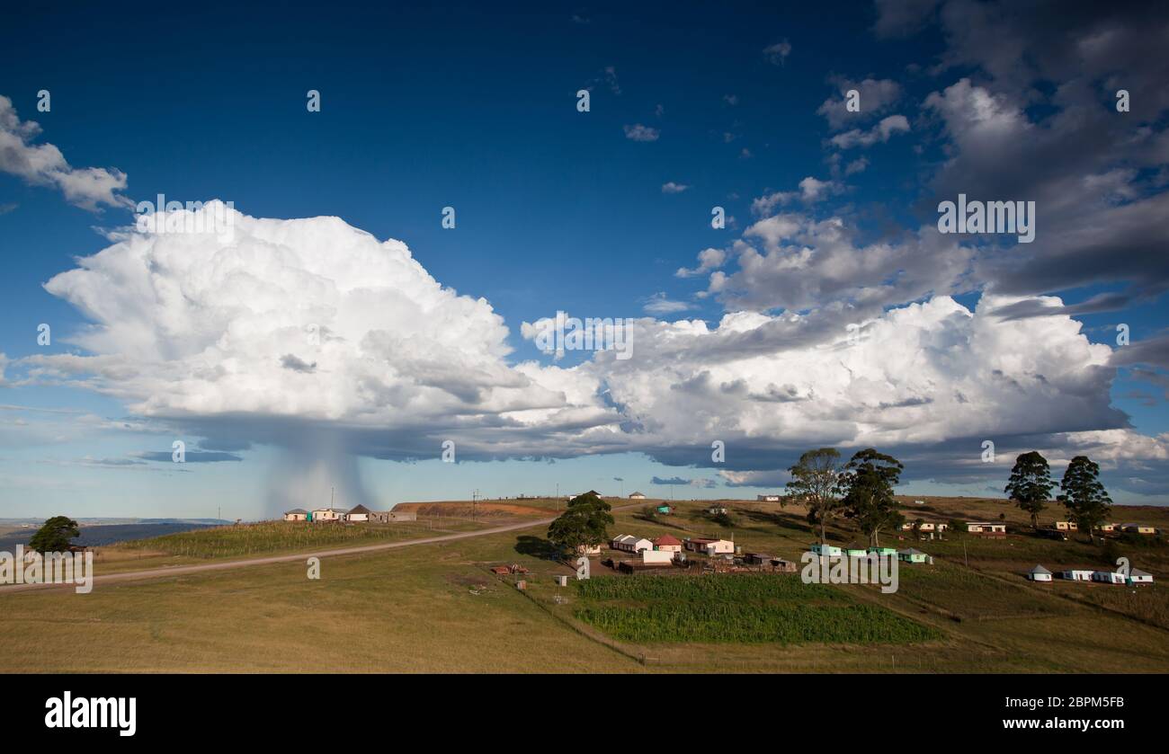 storm over rural farm land Stock Photo - Alamy