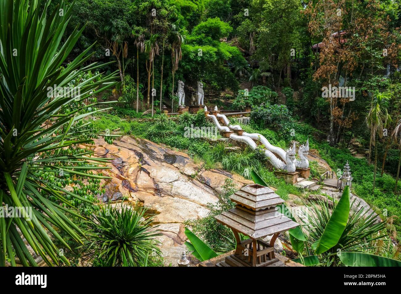 Wat Palad temple buildings in jungle, Chiang Mai, Thailand Stock Photo ...