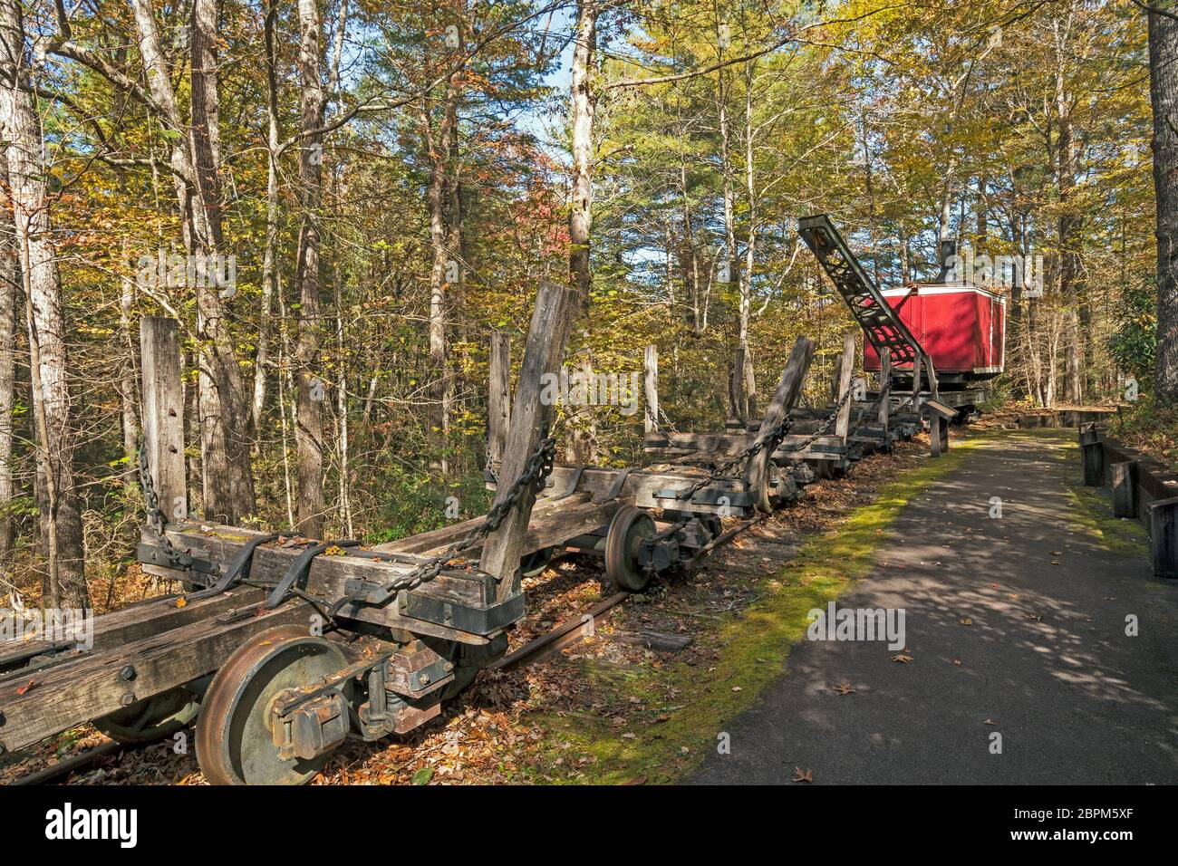 Preserved Log Cars and Log Crane in Pisgah National Forest in North ...