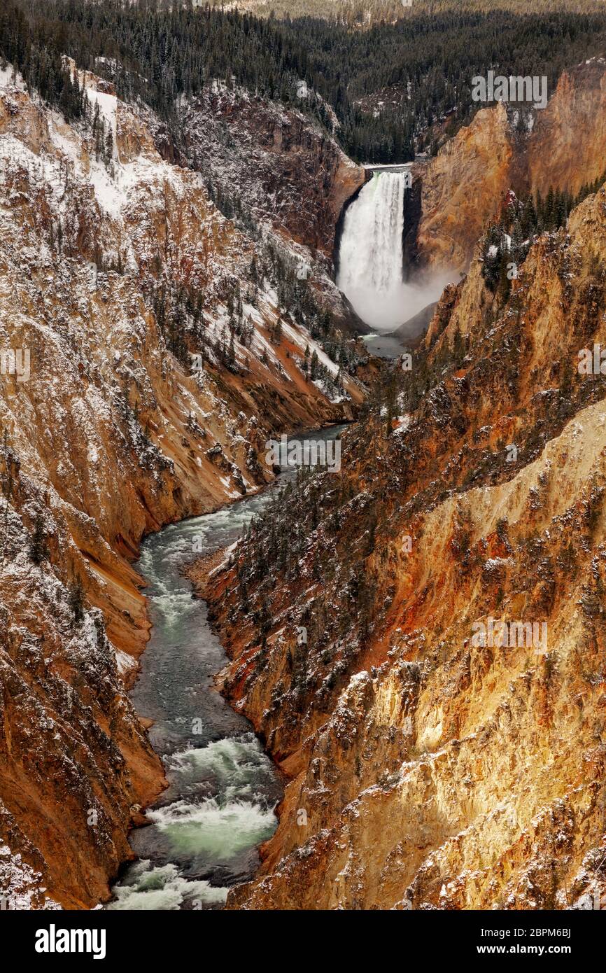 WY04410-00....WYOMING - The Lower Falls of the Yellowstone in the Grand ...