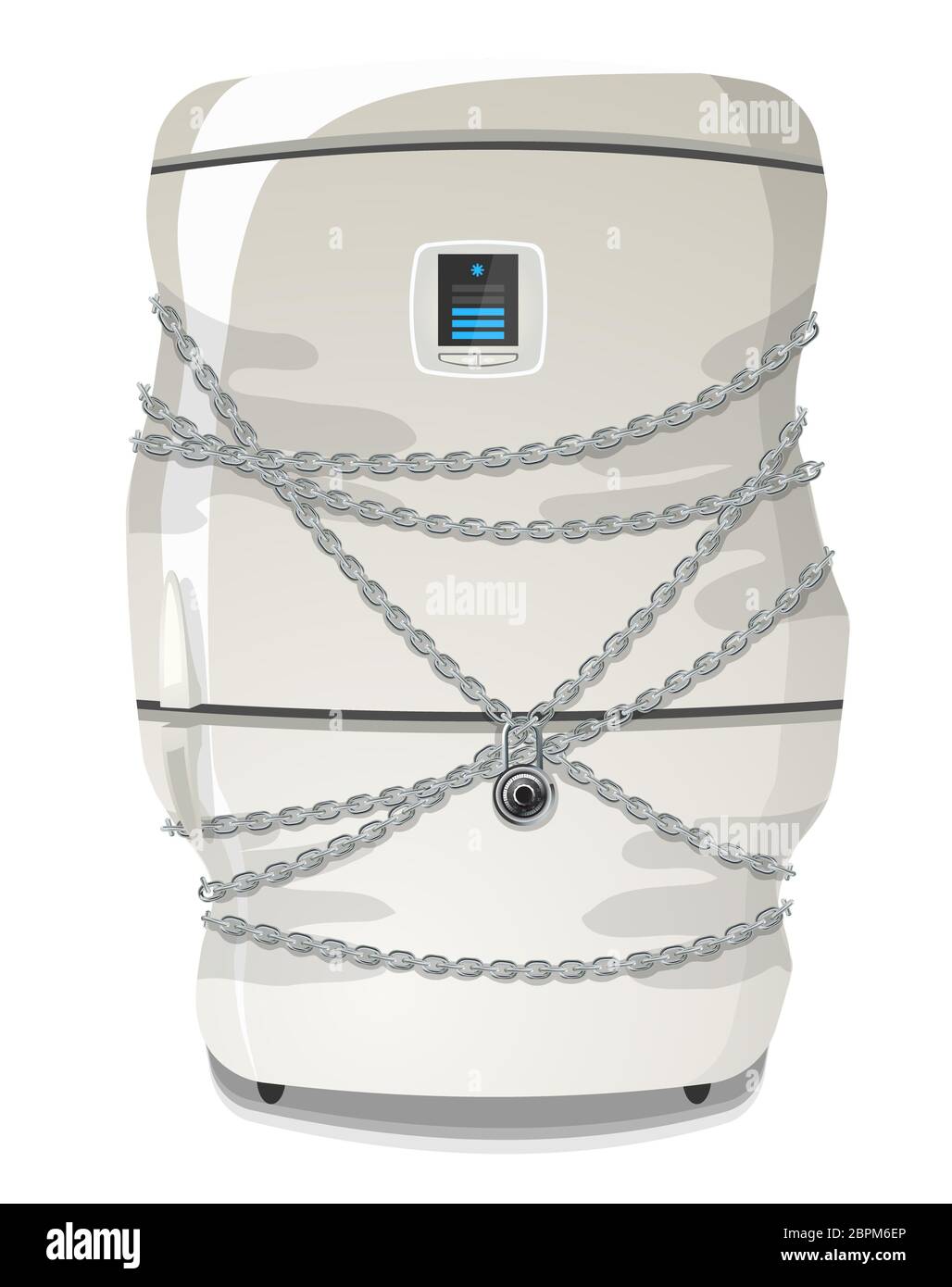Refrigerator is wrapped in chains hi-res stock photography and images ...