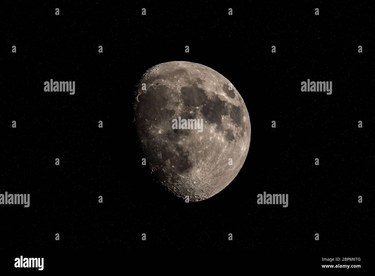 Illustration of bright moon and stars in the sky hi-res stock ...