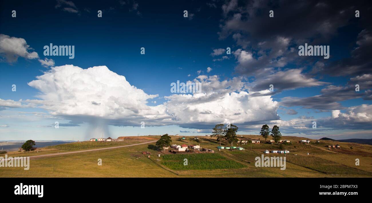 storm over rural farm land Stock Photo - Alamy