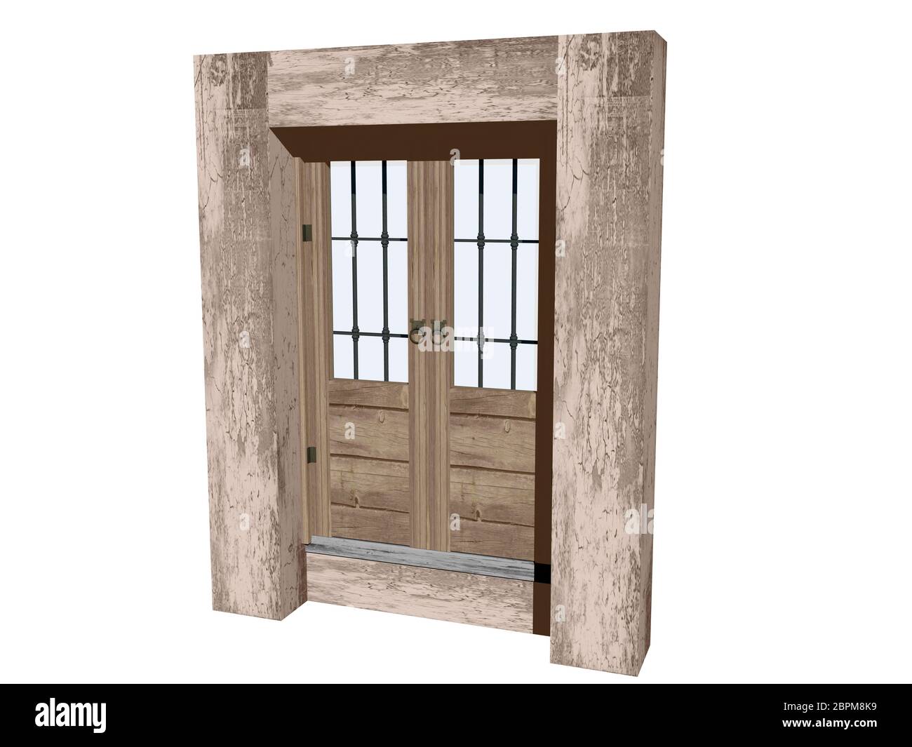 Iron barred windows Cut Out Stock Images & Pictures - Alamy