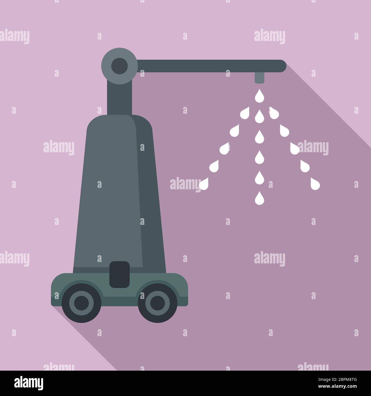 Spraying farm machine icon. Flat illustration of spraying farm machine ...