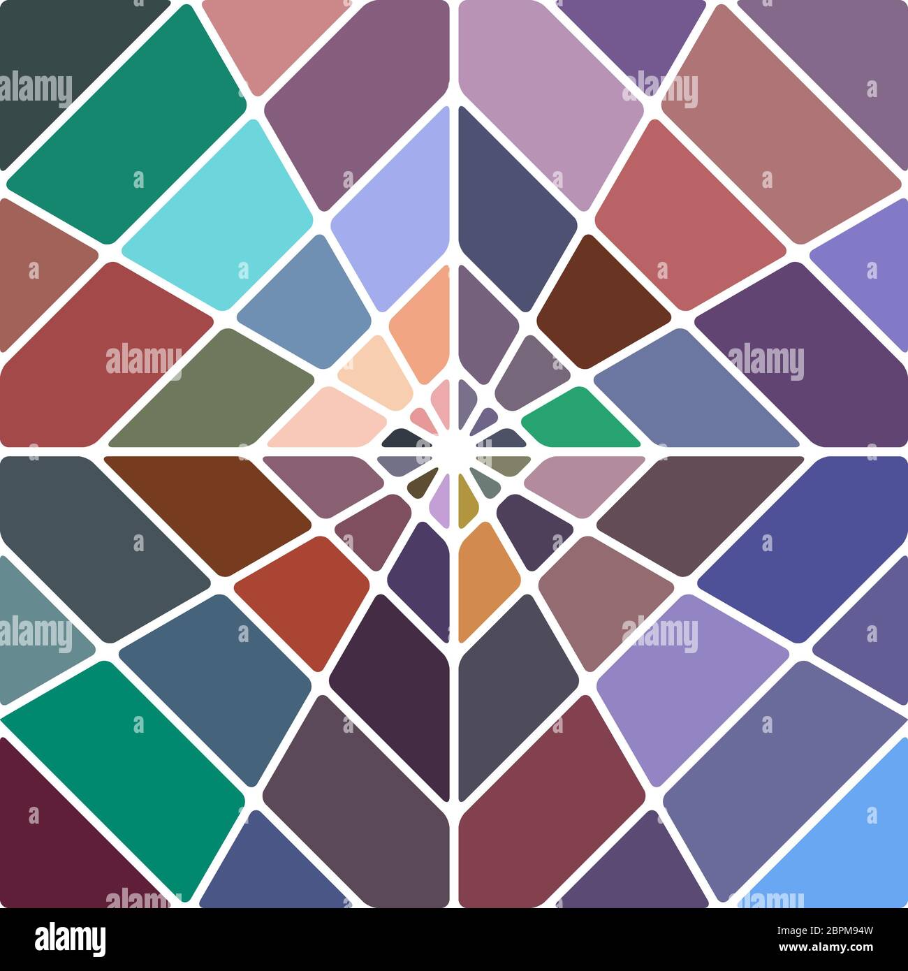 abstract stained-glass mosaic background - blue and brown rhombus Stock ...