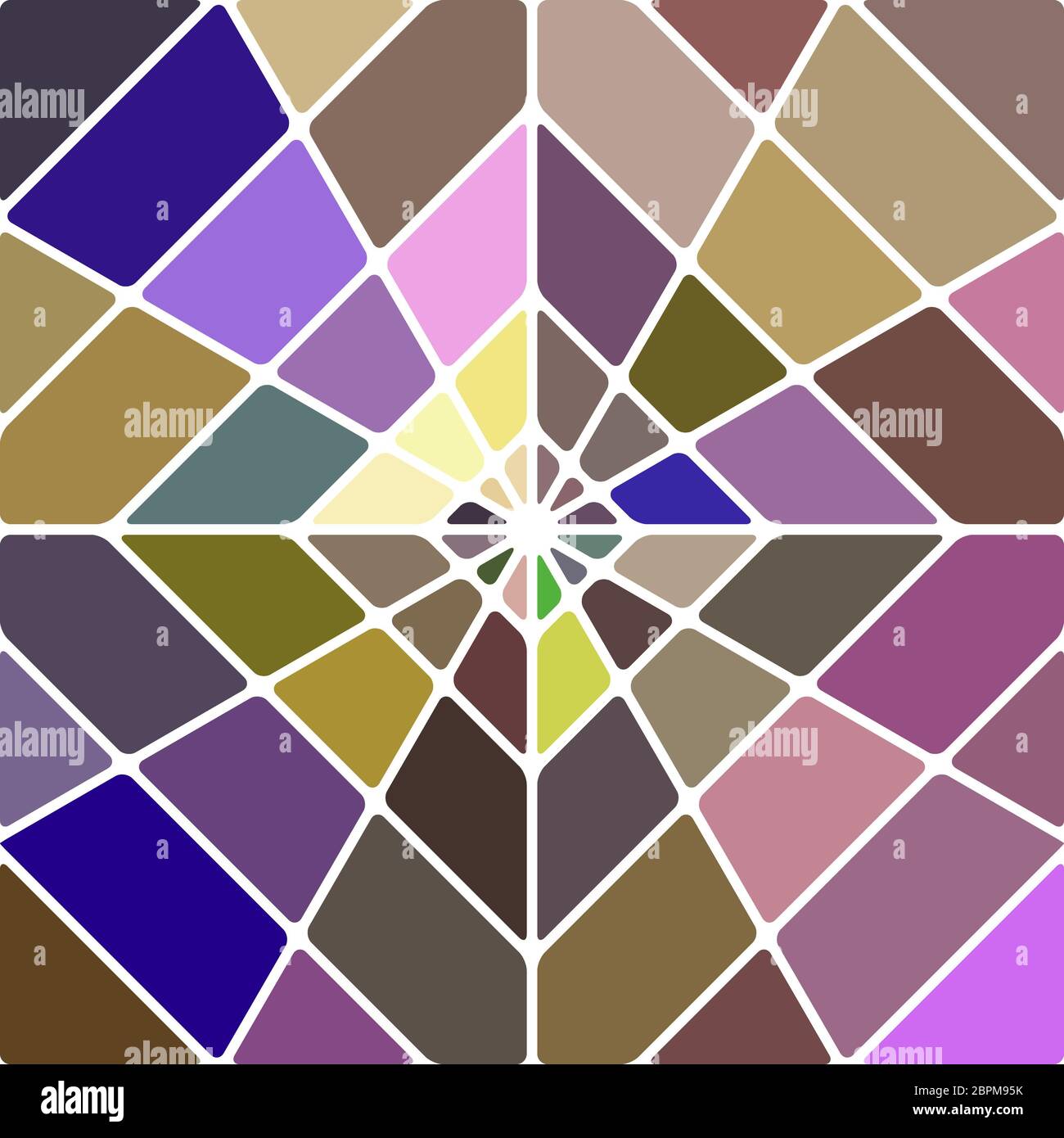 abstract stained-glass mosaic background - brown and violet rhombus ...