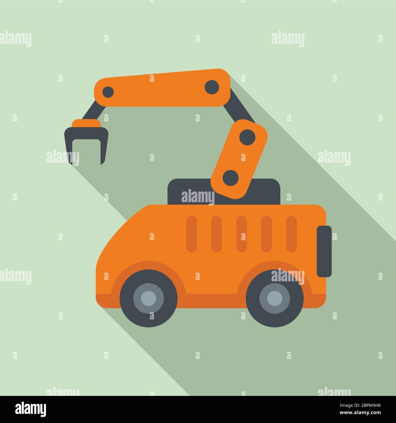 Machine arm robot icon. Flat illustration of machine arm robot vector ...