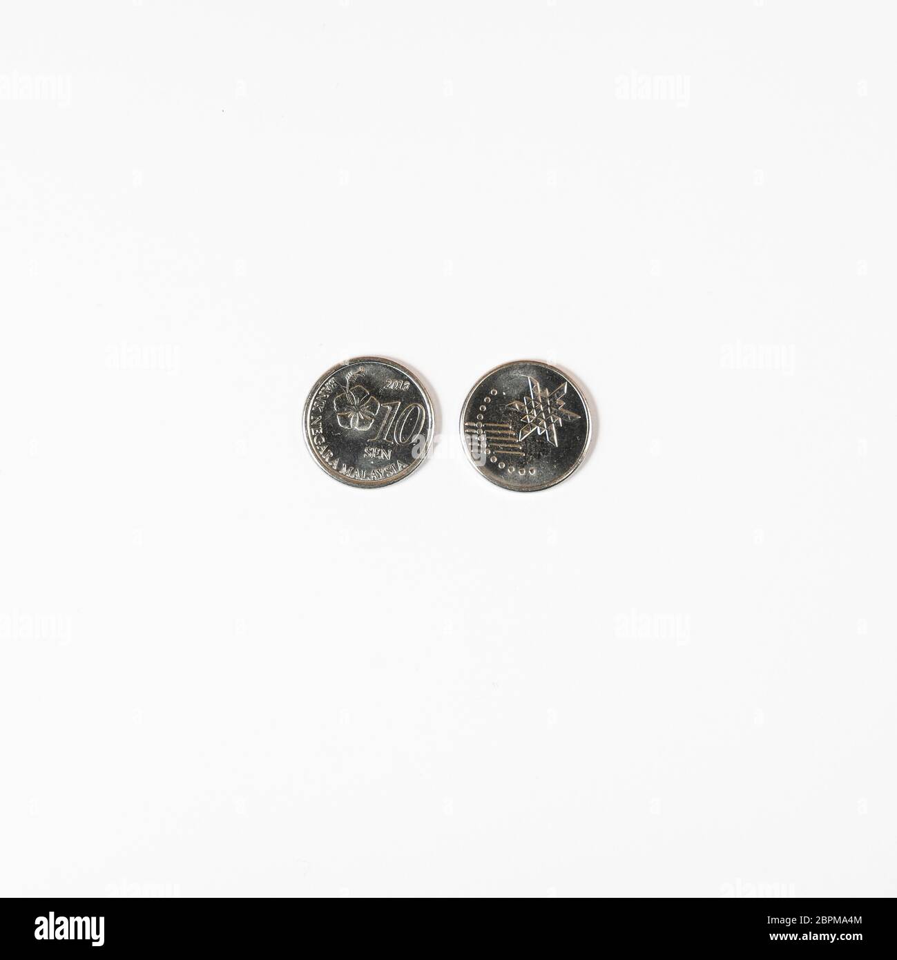 a 10 Sen coin of Malaysian Ringgit Stock Photo - Alamy