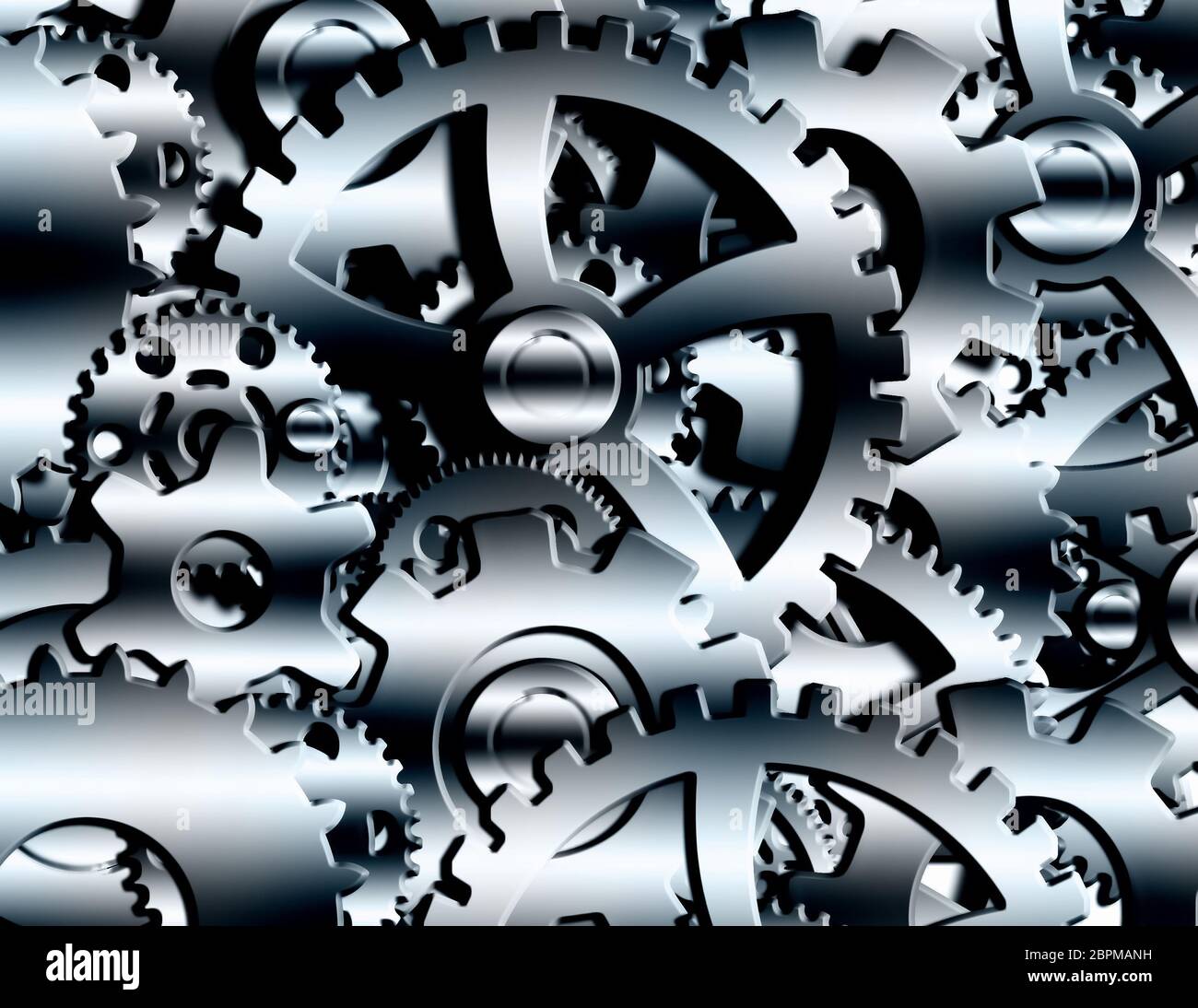 Metal Gears Background. 3D rendering Stock Photo - Alamy