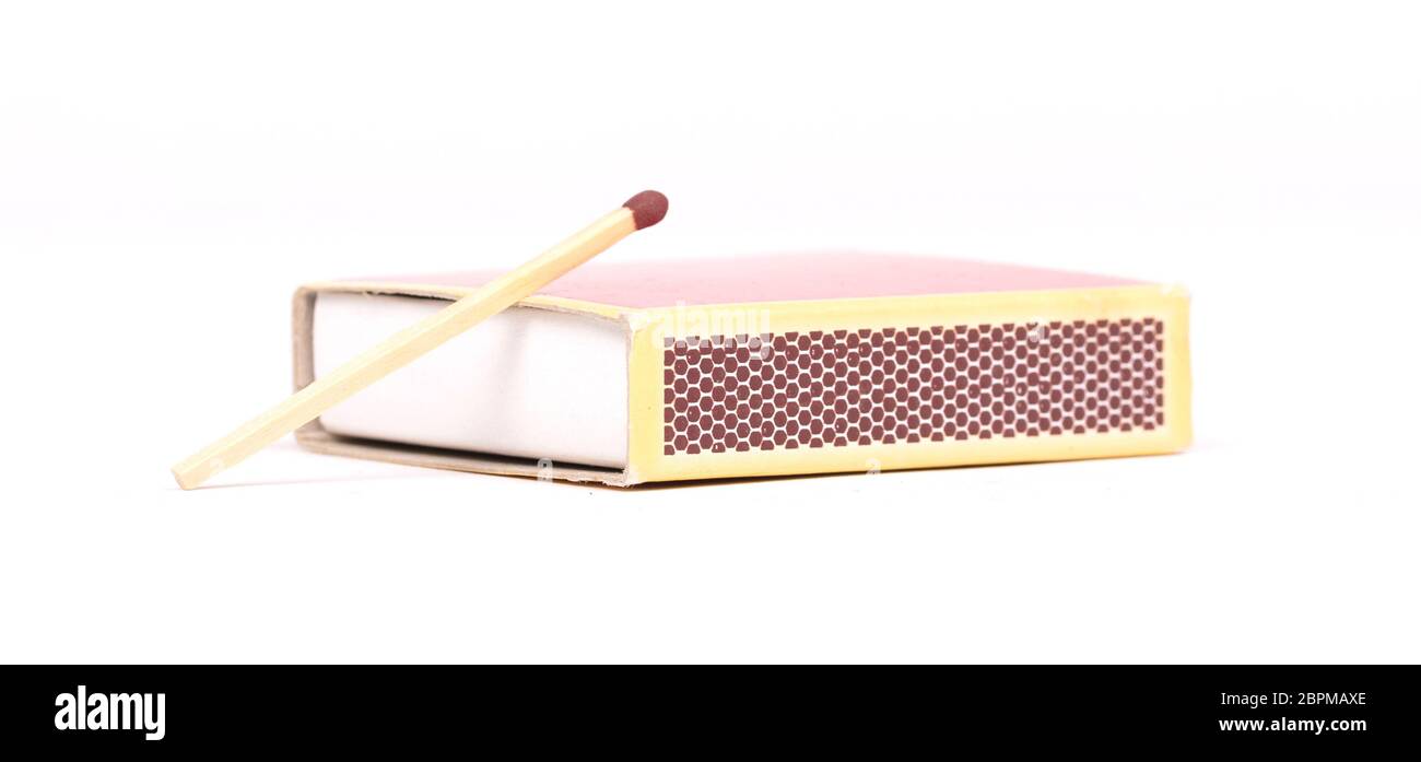 Box of matches, isolated on a white background Stock Photo - Alamy