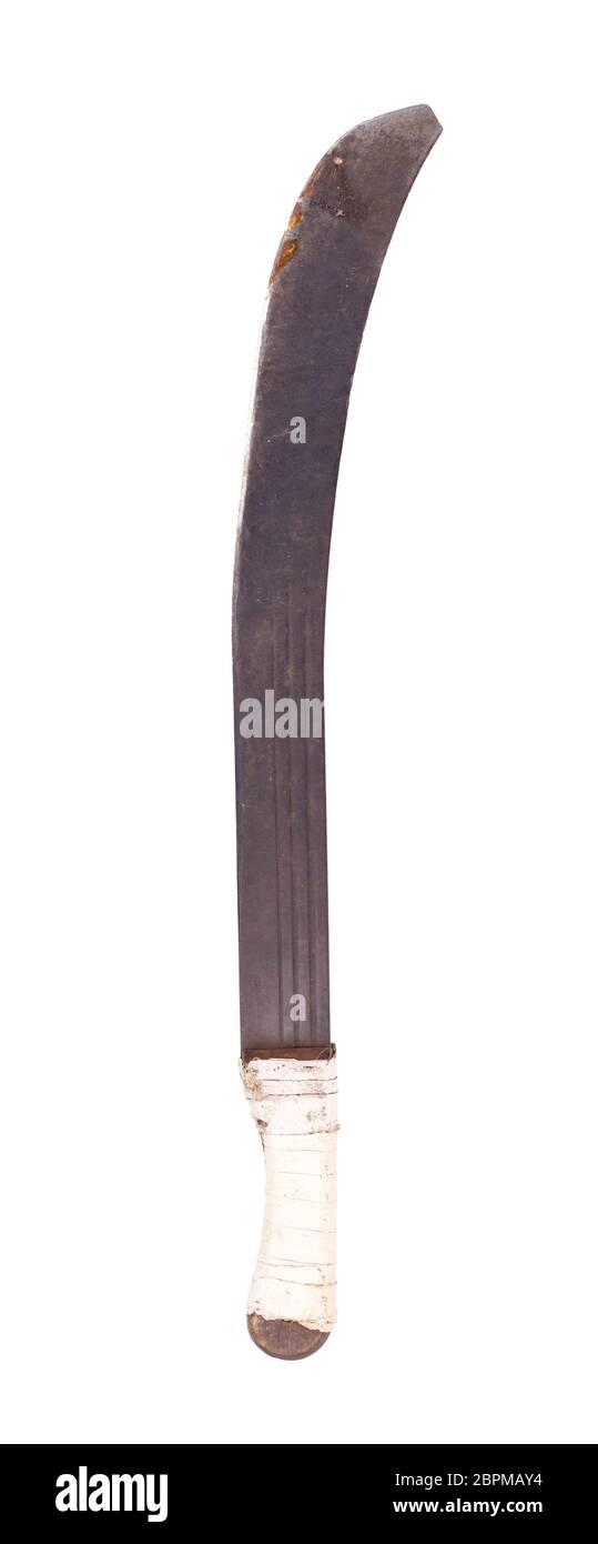 Big machete isolated on a white background Stock Photo - Alamy