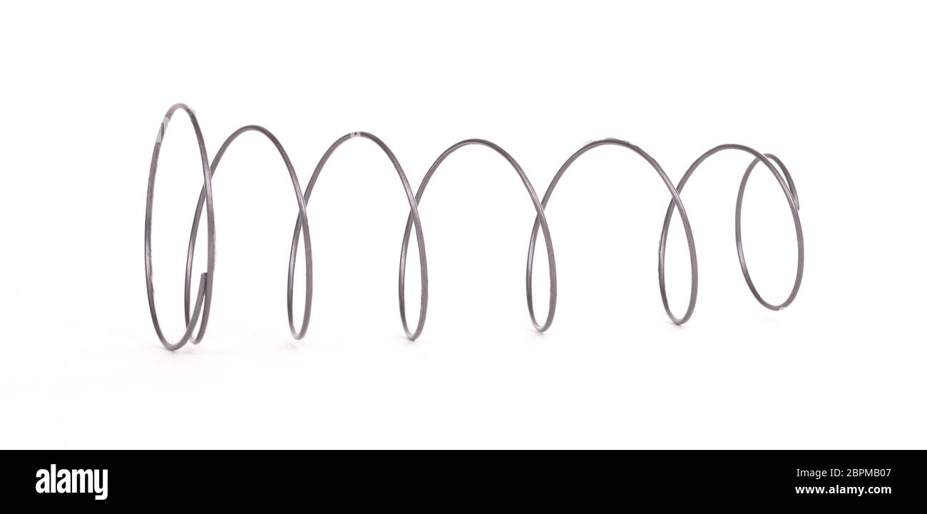 Coil spring, isolated on a white background Stock Photo - Alamy