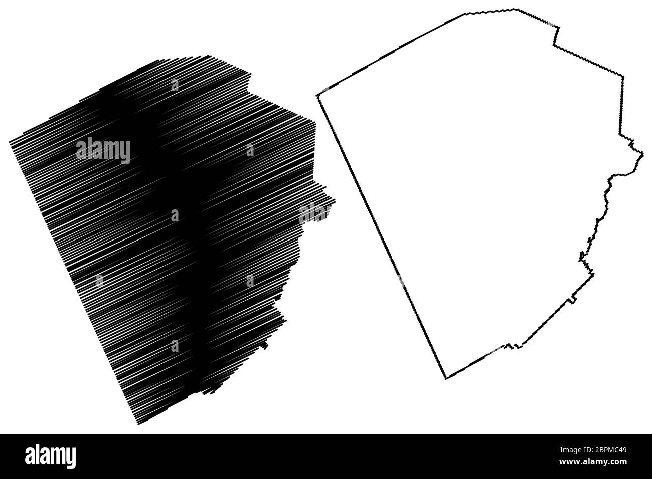 Laurens vector outline map Cut Out Stock Images & Pictures - Alamy