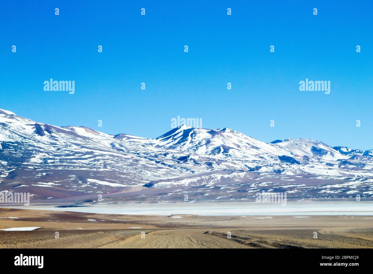 Laguna Blanca landscape,Bolivia. Beautiful bolivian panorama.White ...