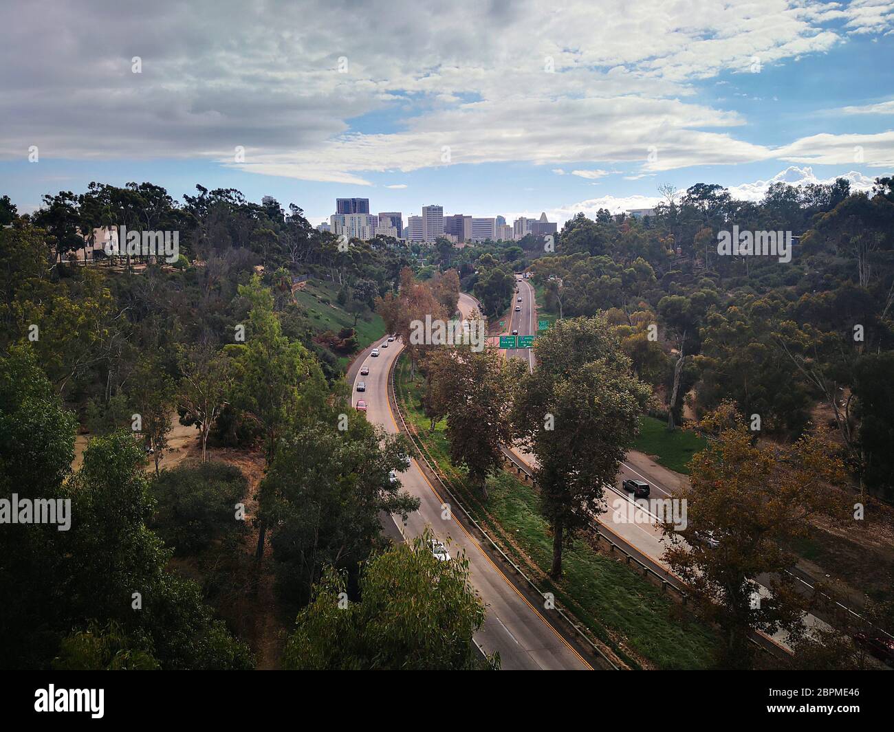 Cabrillo Bridge in Balboa Park, which runs through Cabrillo Canyon ...