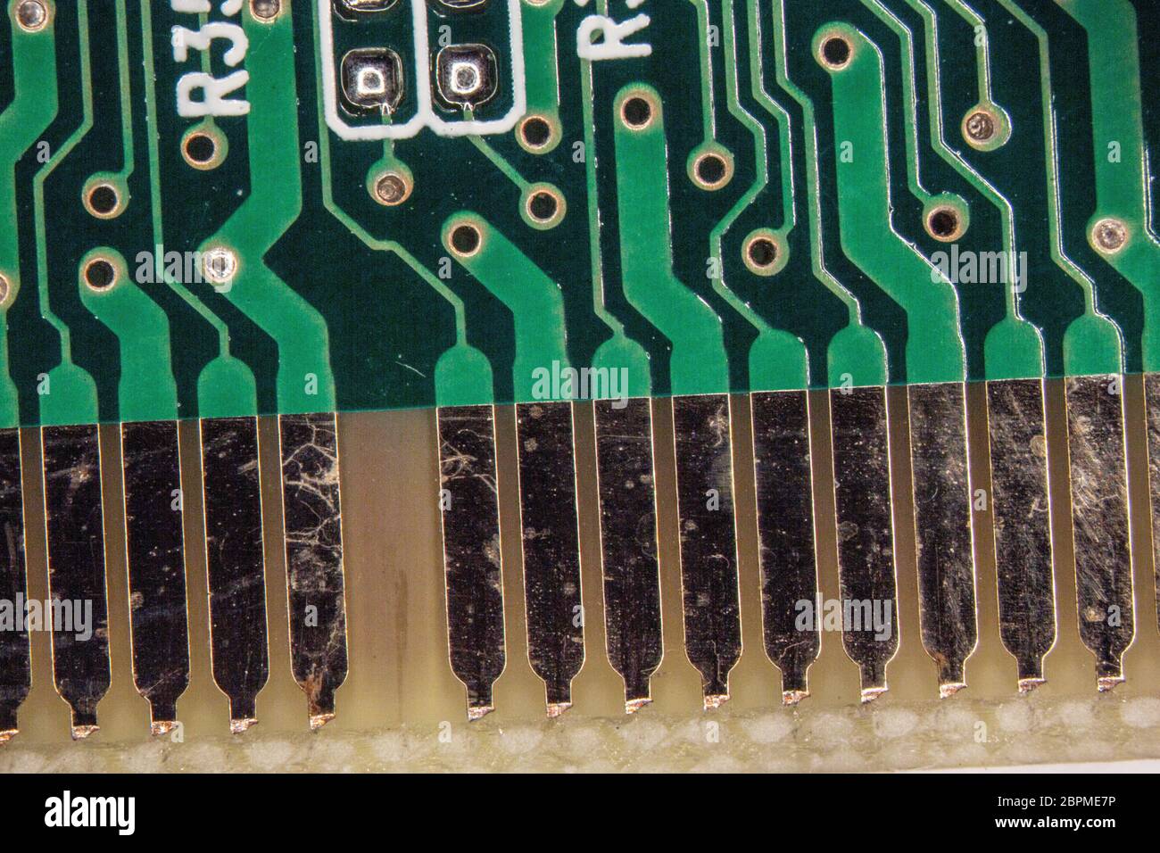 green electronic circuits Stock Photo - Alamy