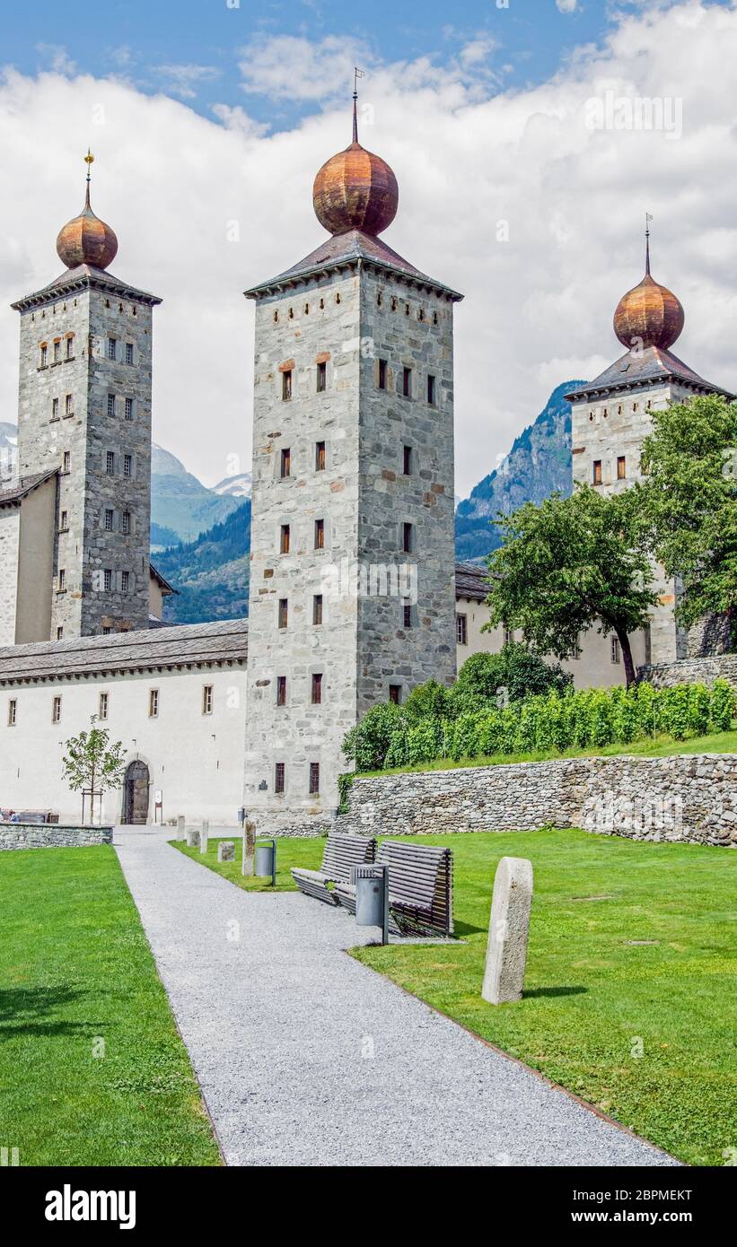 The Stockalper Palace is a castle build between 1651 and 1671 in Brig ...