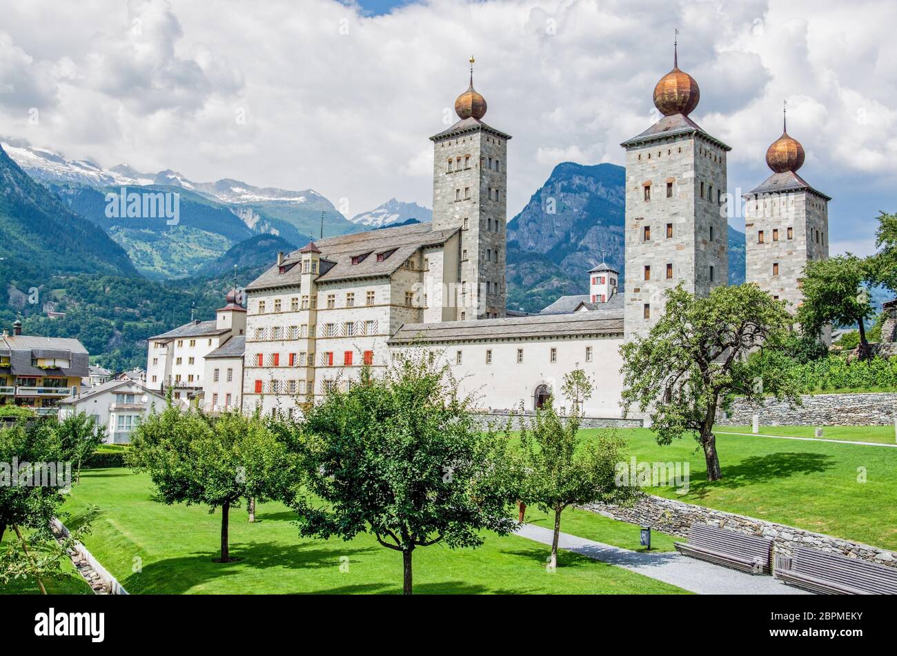 The Stockalper Palace is a castle build between 1651 and 1671 in Brig ...