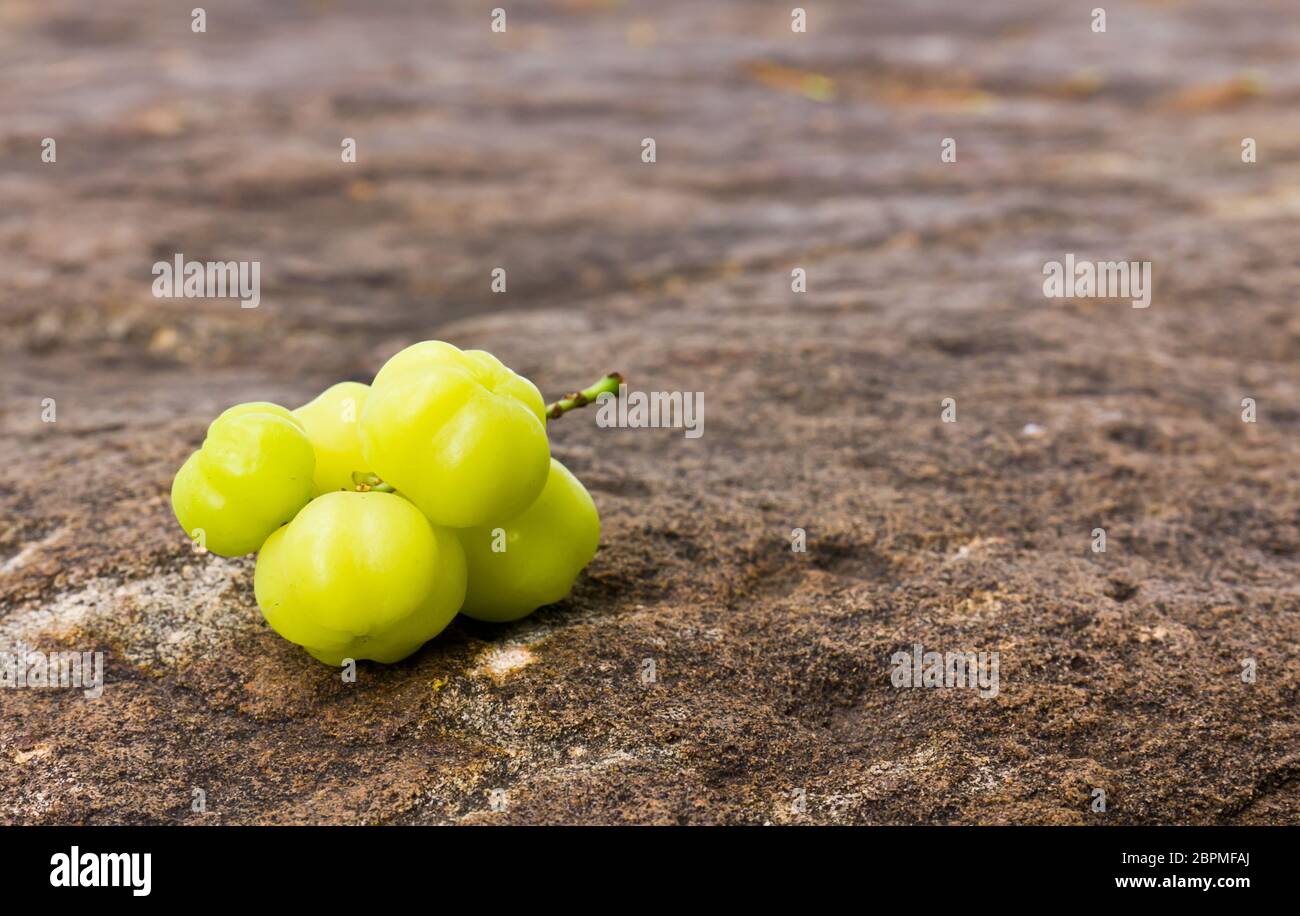 Star Gooseberry On stone background Stock Photo - Alamy