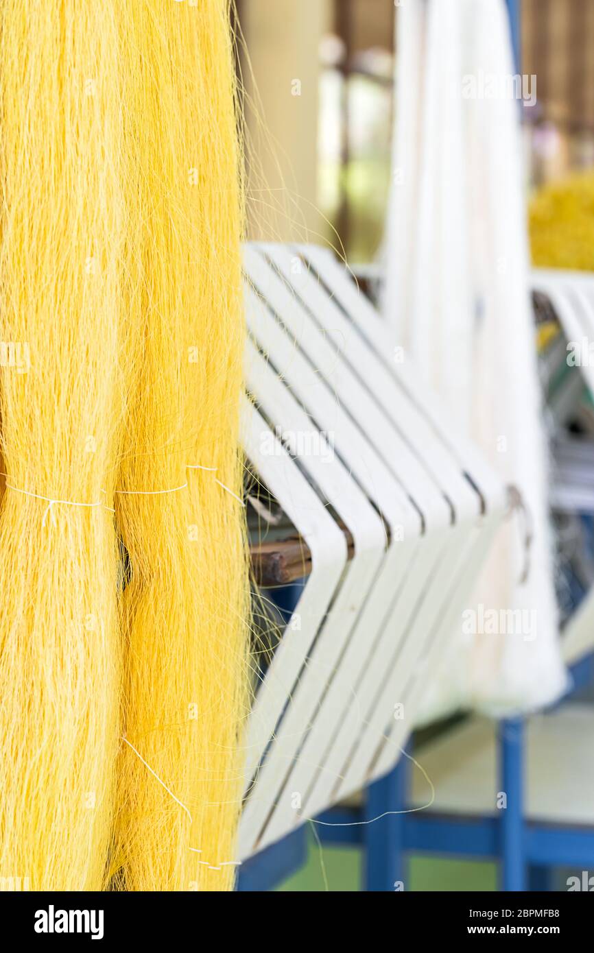 Hand made silk process in Thailand ,The process of silk weaving in the ...