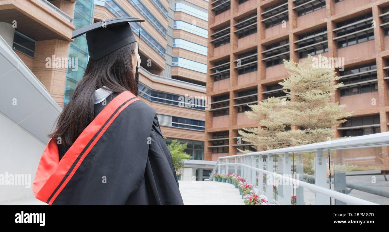 Side profile of woman get graduation Stock Photo - Alamy