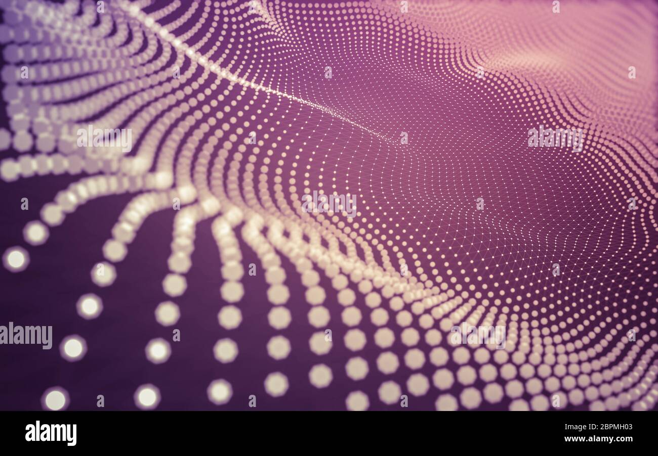 Abstract polygonal space low poly dark background with connecting dots ...