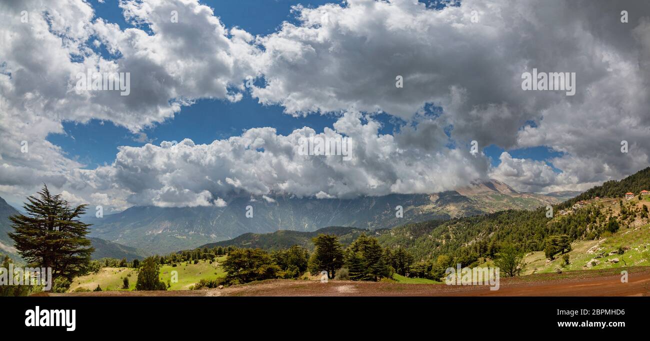 Spring view from Antalya mountains in Turkey Stock Photo - Alamy