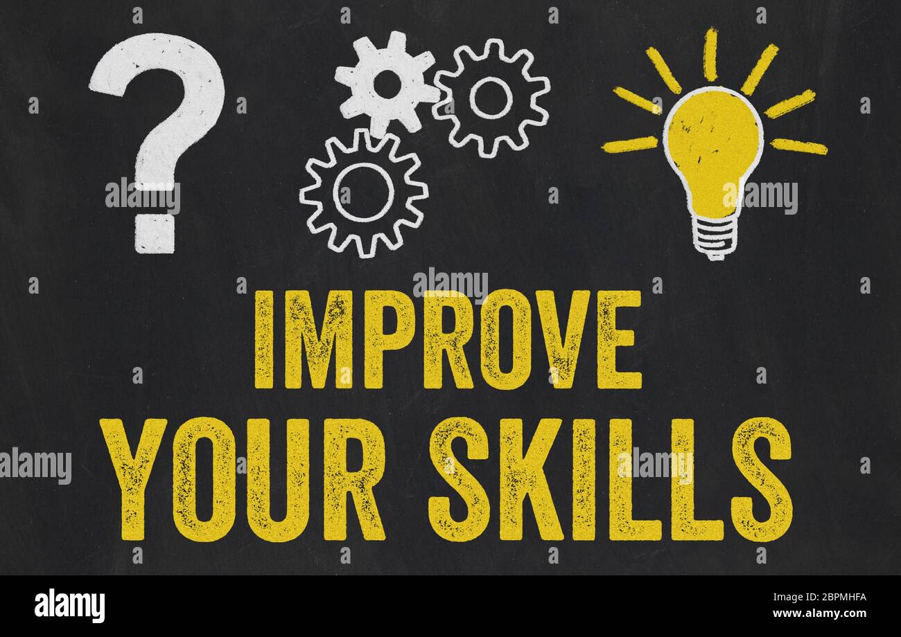 Question Mark, Gears, Light Bulb Concept - Improve your skills Stock ...
