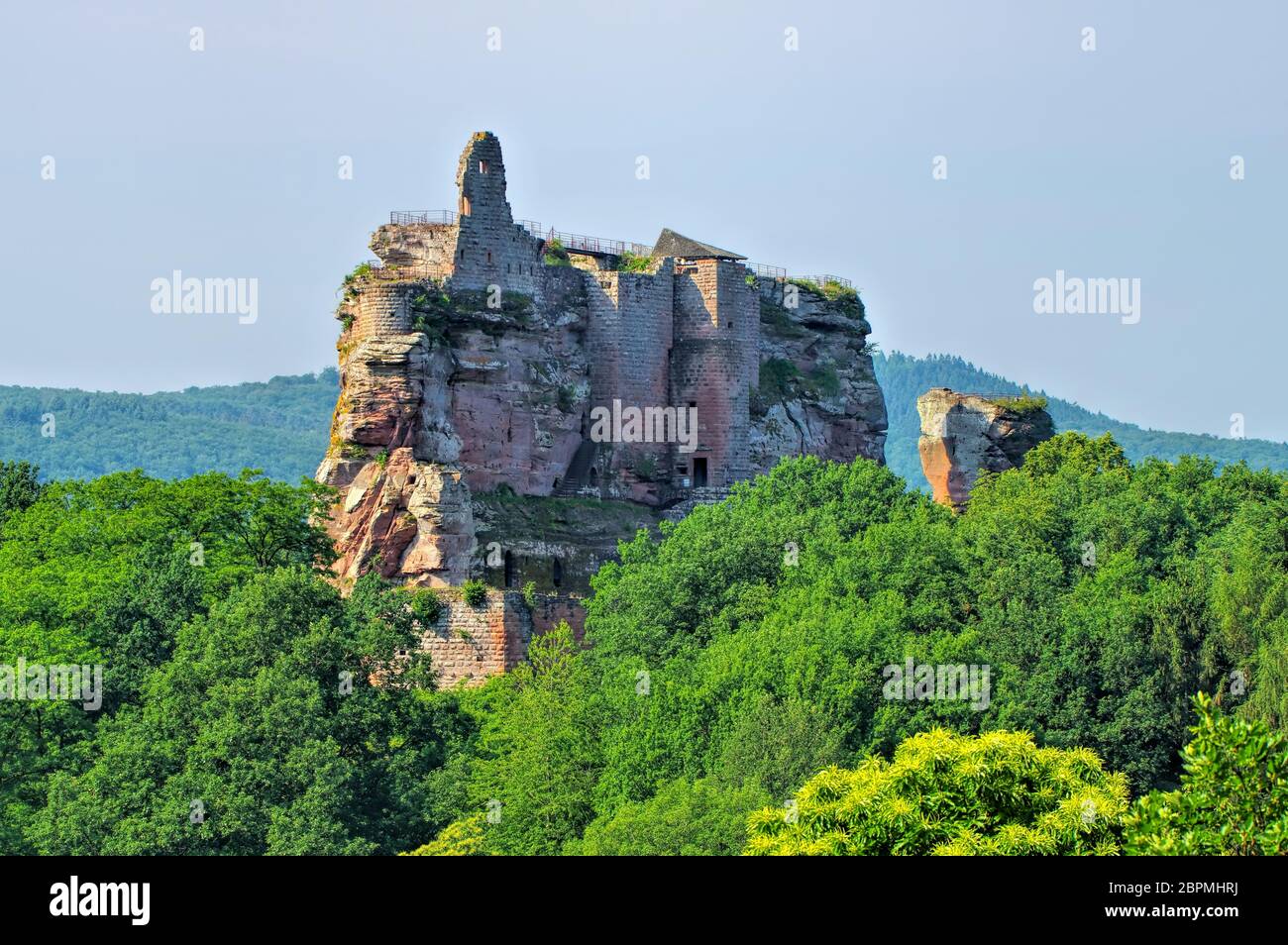 the castle ruin Fleckenstein in Alsace in France Stock Photo - Alamy