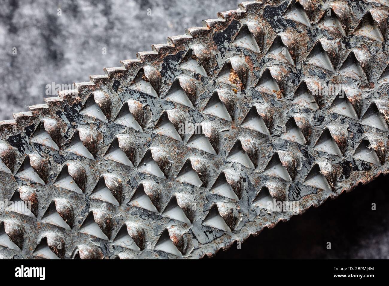 Metal teeth of a rasp Stock Photo - Alamy