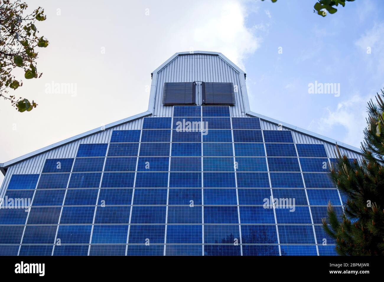 Renewable, alternative solar energy, photocell - solar panels on the ...