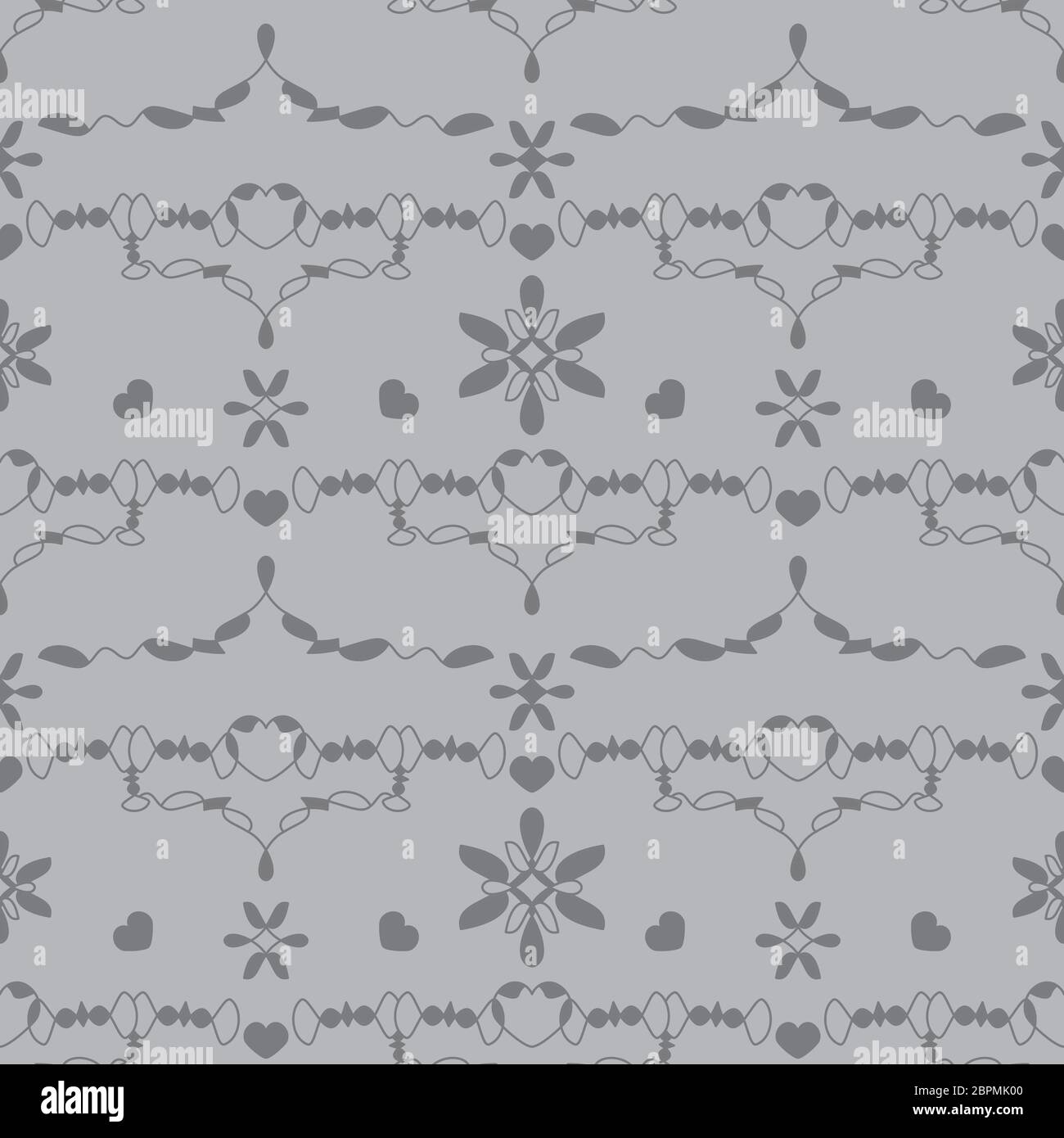 Seamless pattern with little hearts. Color grey and light grey . Vector ...