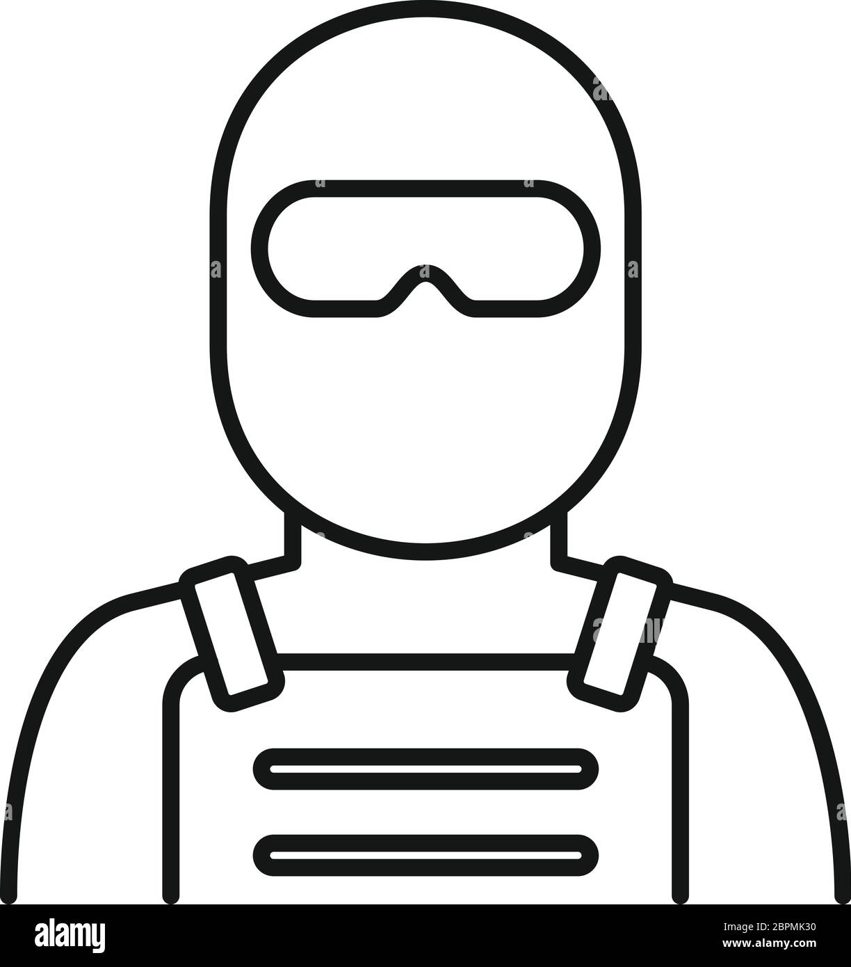 Police special forces icon. Outline police special forces vector icon ...