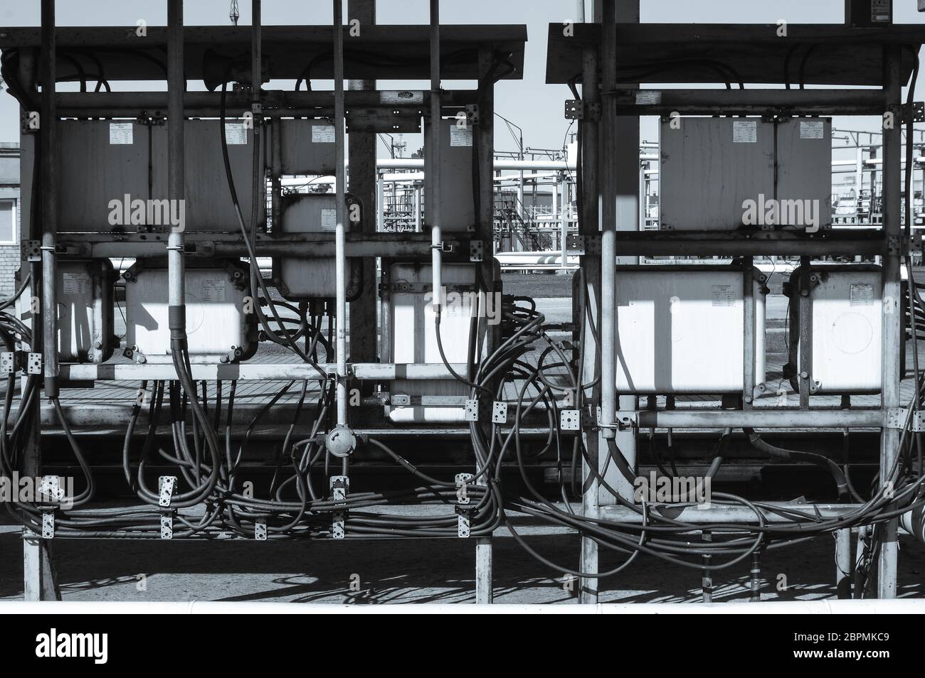 Production wiring.Electrical wiring.Electric wires.Cable wiring ...