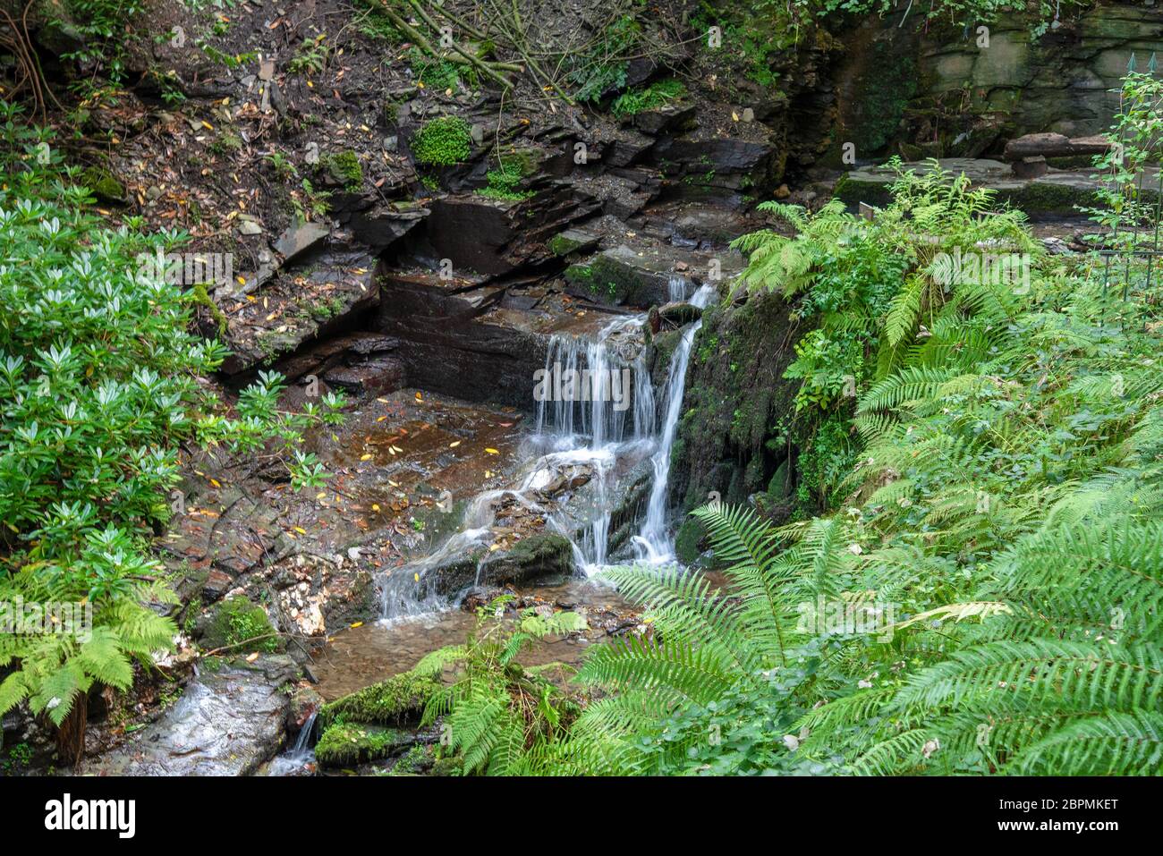 Waterfall at St Nectans´ Glenn near Tintagel in northern Cornwall, UK ...