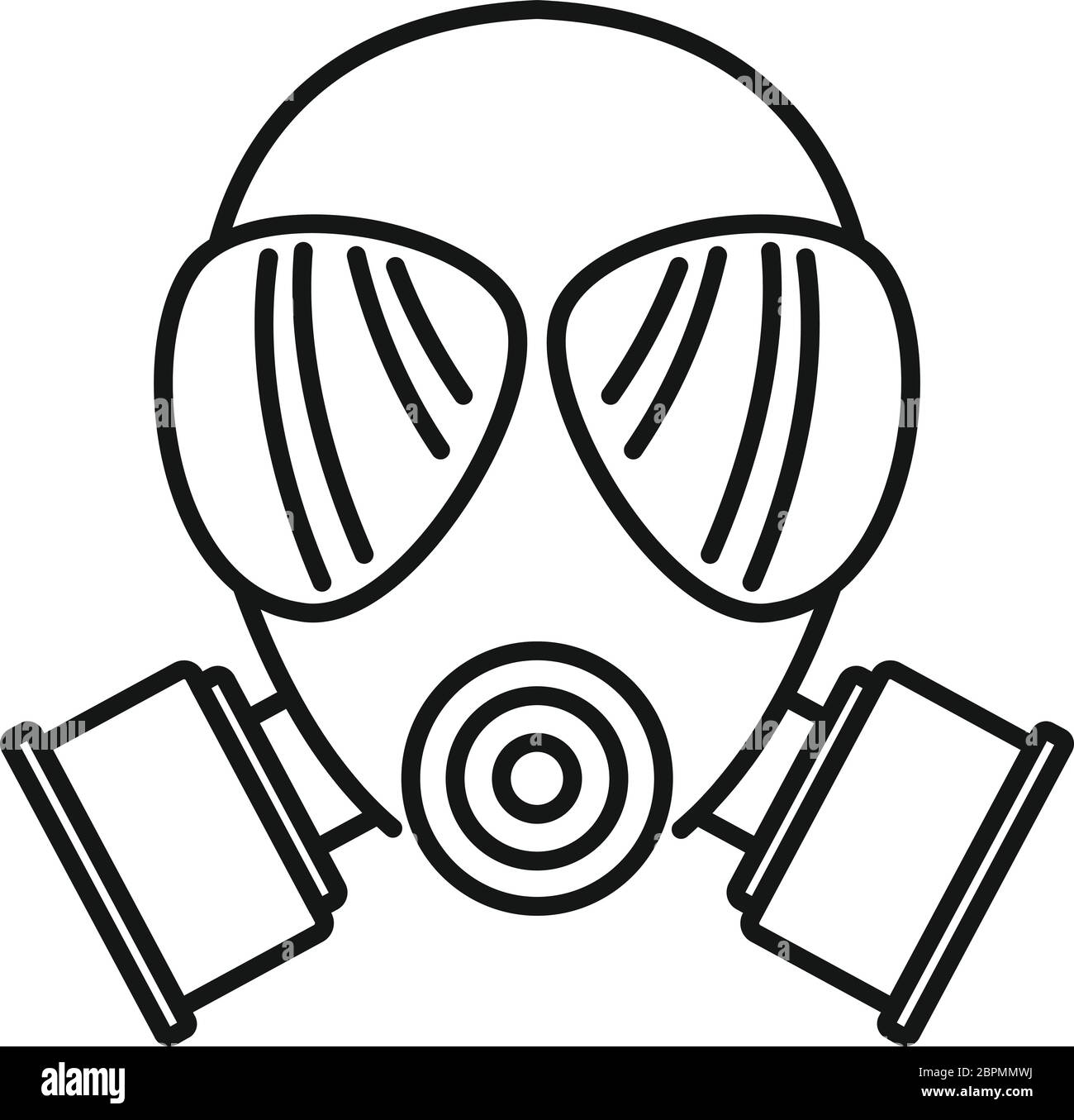 Chemical mask icon. Outline chemical mask vector icon for web design ...