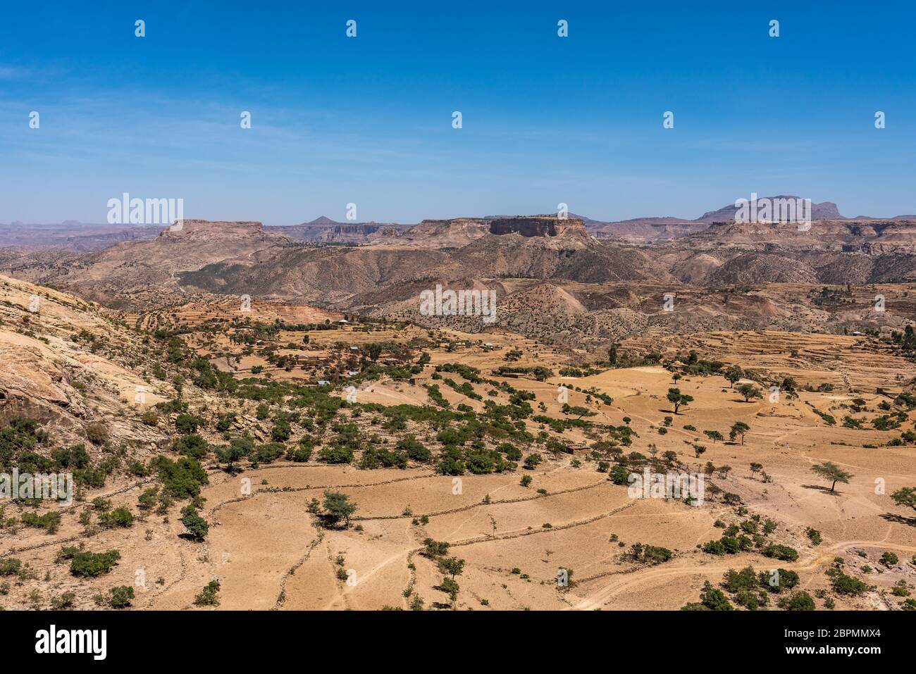 Landscape in Gheralta in Tigray, Northern Ethiopia, Africa. Trip from ...